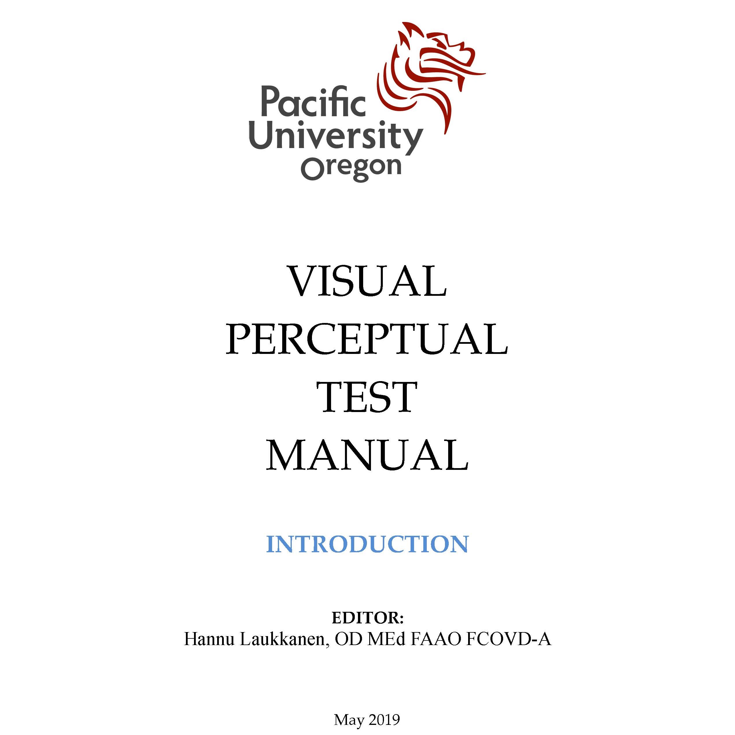 PUCO Perceptual Test Manual